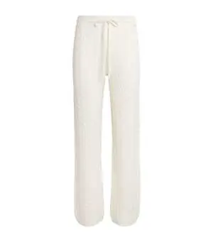SKIMS Cable-knit Straight Trousers - Ivory
