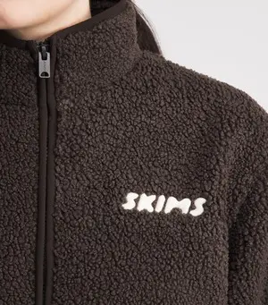 SKIMS Teddy Boxy Zip-up Jacket