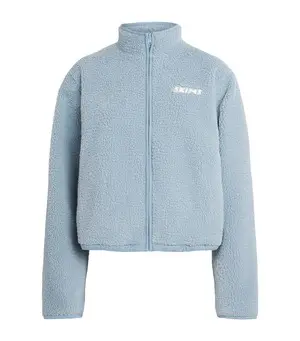 SKIMS Teddy Boxy Zip-up Jacket - Grey