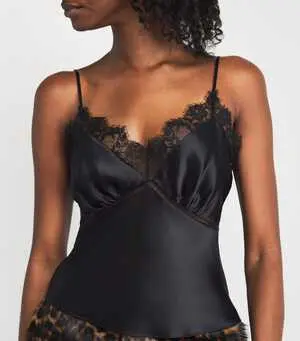 FRAME Silk Lace Cami Top
