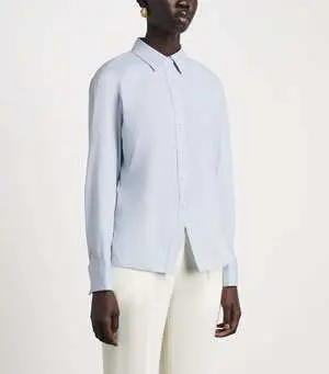 Theory Cotton-blend Tailored Cutaway Shirt