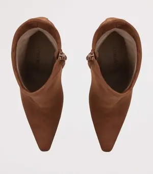 ANDREA WAZEN Suede Valentina Ankle Boots 105