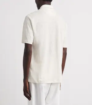 Eleventy Linen Polo Shirt