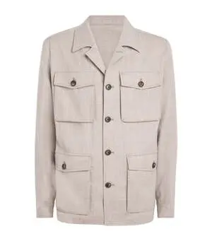 Pal Zileri Virgin Wool Safari Jacket - Beige