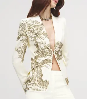 Alexander McQueen Wool Tree Of Life Blazer