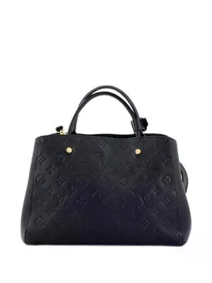 LOUIS VUITTON Montaigne Handbag Monogram Empreinte Leather Mm Satchel - Black