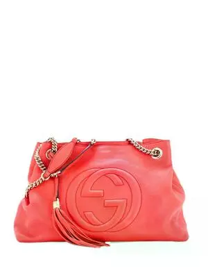 Gucci Soho Chain Strap Leather Medium Shoulder Bag - Pink