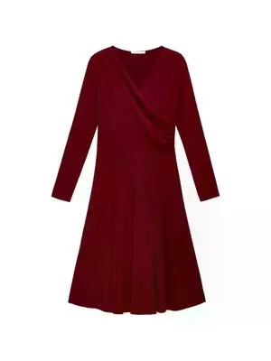 Malìparmi Draped Crossover Midi Dress - Red