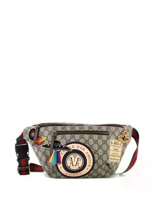 Gucci Courrier Zip Gg Coated Canvas With Applique Belt Bag