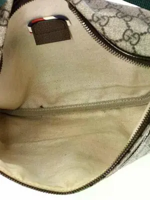 Gucci Courrier Zip Gg Coated Canvas With Applique Belt Bag