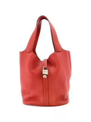 Hermès Picotin Lock Bag Clemence Gm Bucket Bag - Orange