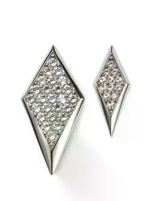 Versace Blade Crystal Earrings - Silver