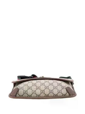 Gucci Neo Vintage Flap Gg Coated Canvas Belt Bag - Brown