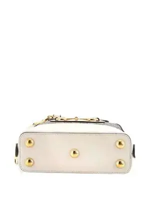 Gucci Horsebit 1955 Top Handle Bag Gg Coated Canvas With Leather Mini Shoulder Bag
