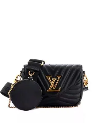 LOUIS VUITTON New Wave Multi Pochette Quilted Leather Crossbody Bag - Black
