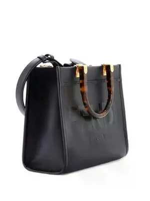 Fendi Sunshine Shopper Leather Small Tote Bag - Black
