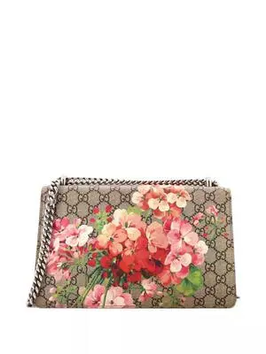 Gucci Dionysus Bag Blooms Print Gg Coated Canvas Small Shoulder Bag - Brown