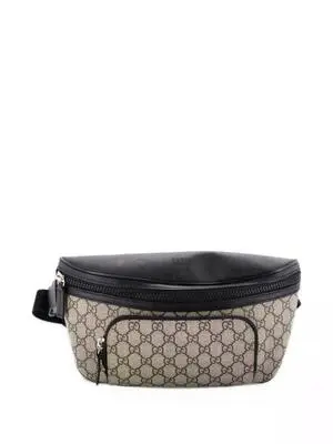 Gucci Eden Waist Bag Gg Coated Canvas Large Belt Bag - Black