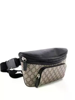 Gucci Eden Waist Bag Gg Coated Canvas Large Belt Bag - Black