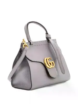 Gucci Gg Marmont Top Handle Bag Leather Mini Satchel