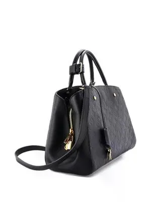 LOUIS VUITTON Montaigne Handbag Monogram Empreinte Leather Mm Satchel - Black