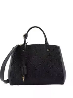 LOUIS VUITTON Montaigne Handbag Monogram Empreinte Leather Mm Satchel - Black