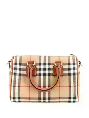 Burberry Bowling Bag Vintage Check Coated Canvas Mini Handbag