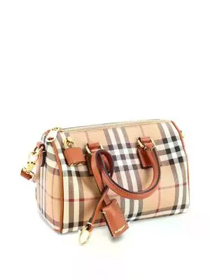 Burberry Bowling Bag Vintage Check Coated Canvas Mini Handbag