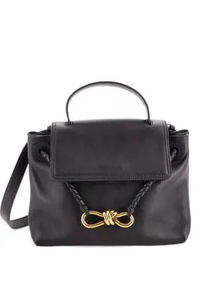 Bottega Veneta Ciao Ciao Top Handle Bag Leather With Intrecciato Detail Small Satchel - Black