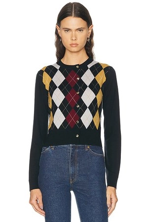 Khaite Rita Cardigan - Black Multi