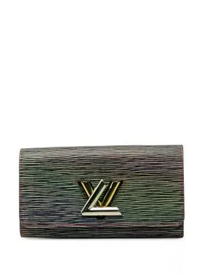 LOUIS VUITTON 2015 Epi Denim Twist Wallet Long Wallets