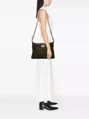 Fendi 2000-2010 Zucca Canvas Selleria Crossbody Bag
