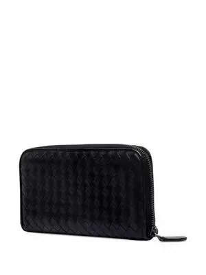 Bottega Veneta 2012-2026 Nappa Intrecciato Zip Around Wallet Long Wallets - Black