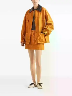 Prada Canvas Mini Skirt With Patch Pockets
