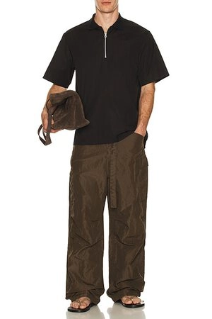 Sacai Poplin Pullover With Half Zip