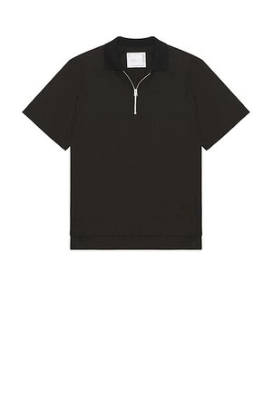 Sacai Poplin Pullover With Half Zip