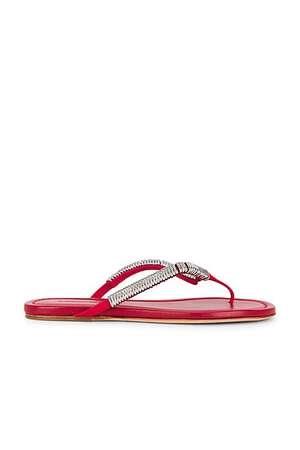 Christopher Esber Frida Pierced Suede Flip Flop