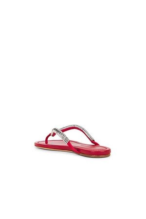 Christopher Esber Frida Pierced Suede Flip Flop