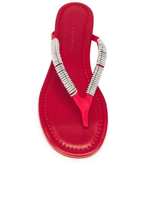 Christopher Esber Frida Pierced Suede Flip Flop