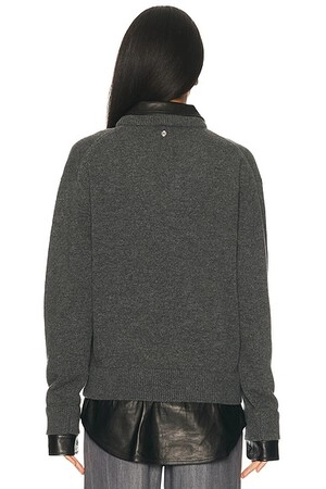 Acne Studios Krispo Wool And Lamb Leather Sweater