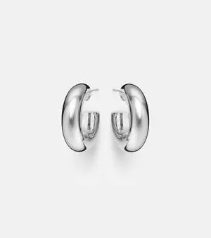 JENNIFER FISHER Samira Micro Rhodium-plated Hoop Earrings - Silver