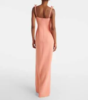 David Koma Floral Appliqué Gown