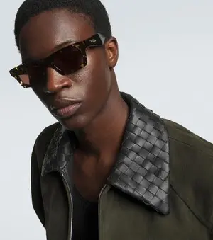 Bottega Veneta Acetate Square Frame Sunglasses