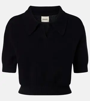 Khaite Leni Wool And Cashmere Top - Black