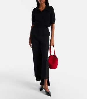 Khaite Leni Wool And Cashmere Top - Black