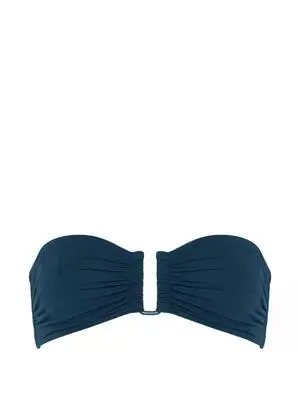 ERES Ruched Bandeau Bikini Top - Blue