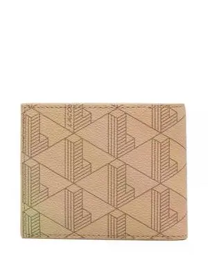Lacoste Small Logo-patched Monogram Billfold Neutrals