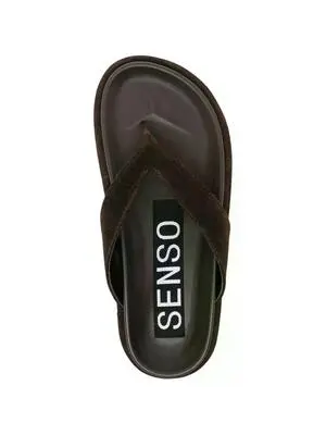 Senso Devon Flat Thong Sandals - Brown
