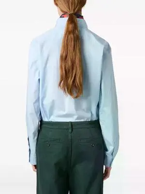 Miu Miu Button-down Embroidered Poplin Shirt