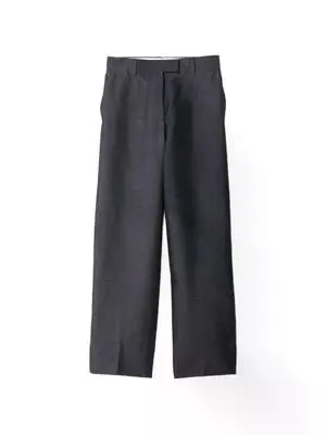 Miu Miu Kid Mohair Blend Straight-leg Trousers - Grey